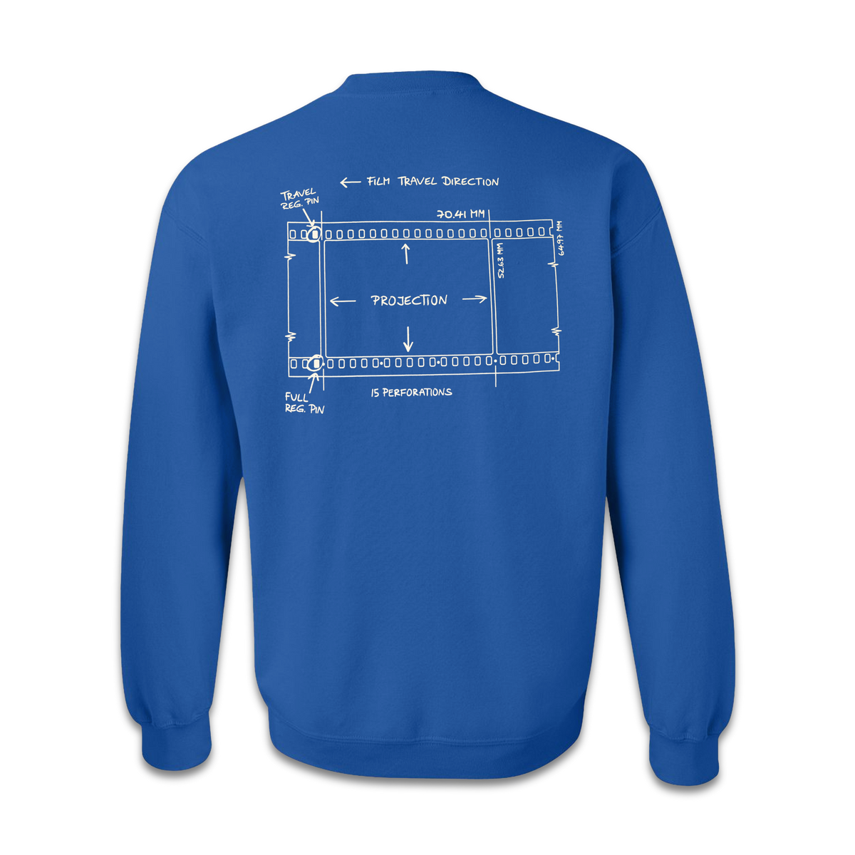15/70mm Filmstrip Crewneck - Blue (SOLD OUT) – IMAX Corporation